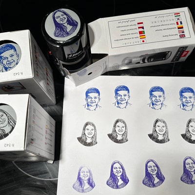 Face Stamp / Make the Stamp in Your Likeness / Custom Portrait Stamps ...