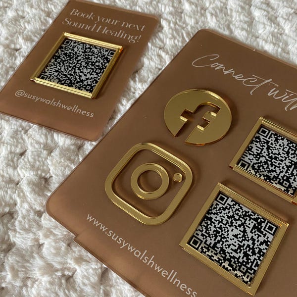 Mini QR Code Display Sign - Etsy