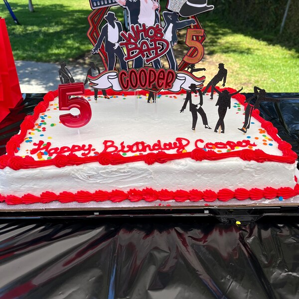 King of Pop Cake Topper | MJ Cake Topper | Michael Jackson Cake Topper ...