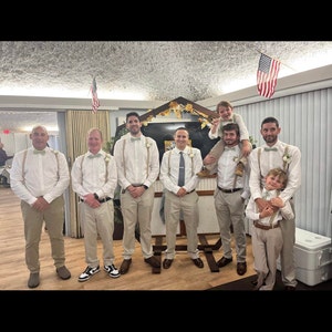 Olive Green Bow Tie & Olive Suspenders Ring Bearer Outfit - Etsy