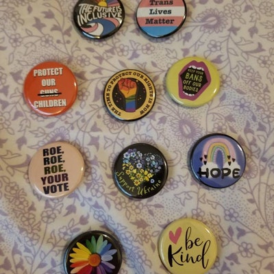 Inclusive Button or Magnet, Inclusivity, Trans Pin, Trans Button, We ...