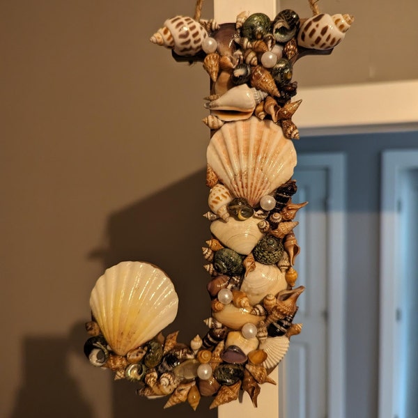 Shell Letter, Coastal Shell Name, Beach Decor, Wedding Gift - Etsy
