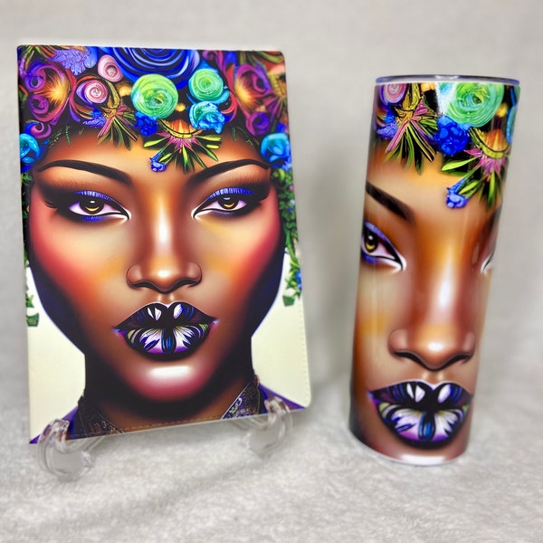Black Woman Motivational Png Melanin Tumbler 20oz Skinny Tumbler Png