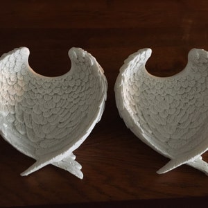 Stunning White Angel Wings Dish Bowl Jewellery Box Holder Decorative ...