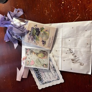 VOILA Vintage BALLERINA Folded Note Cards Keepsake Cards Mixed Media ...