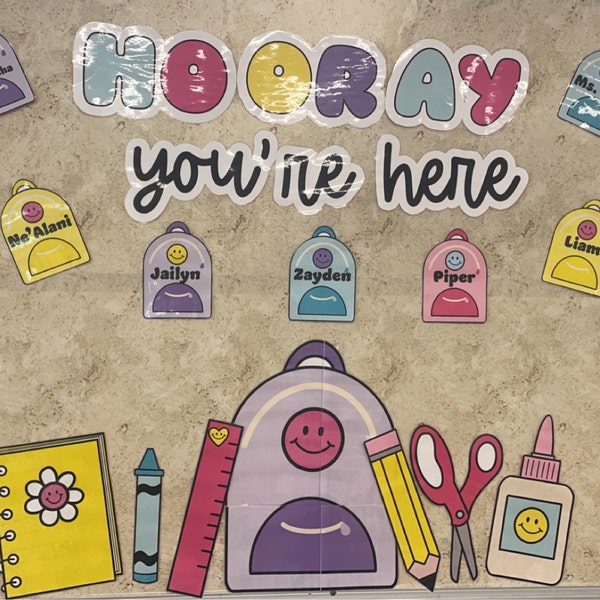 Back to School Bulletin Board, Bright Classroom Decor - Etsy