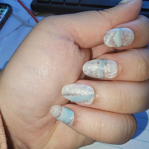 Beautiful and Pure sheer Pink / Gel Nails / Reusable Nails / Essential ...