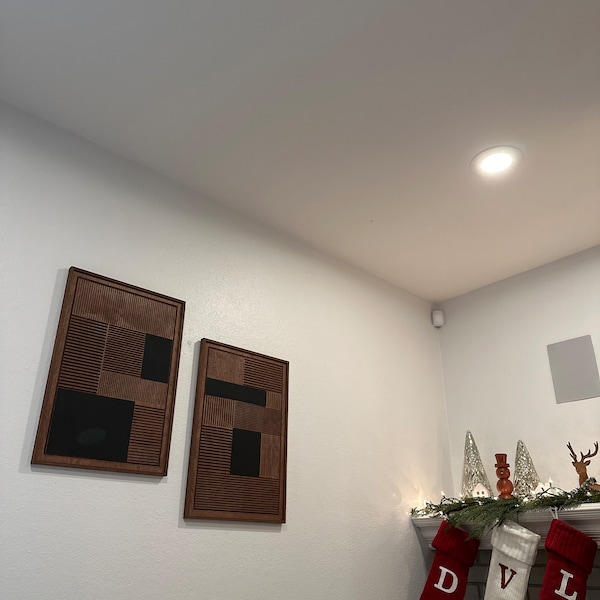 Rectangle, Wood Wall Art, Painting Wood Wall Art, Vertical Wall Art ...