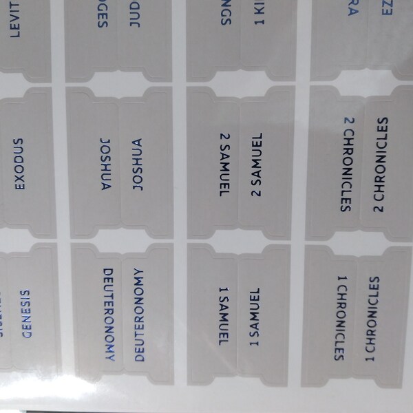 Bible Tabs Neutral Blue Matte-coated Sticker Tabs Bible Tabs for Men ...