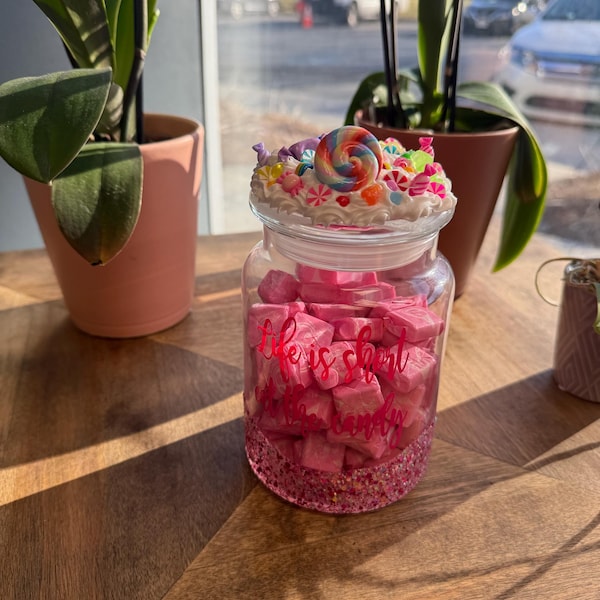 Custom Candy Bowl, Chocolate Jar, Office Candy Bowl, Office Candy Jar ...
