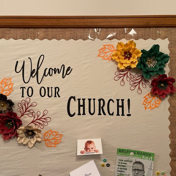 Welcome to Our Church Bulletin Board Set for Church Sanctuary, Sunday ...