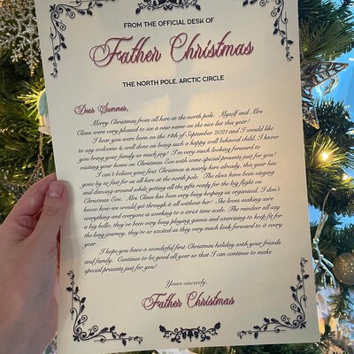Personalised Baby's First Christmas Letter From Santa Father Christmas ...