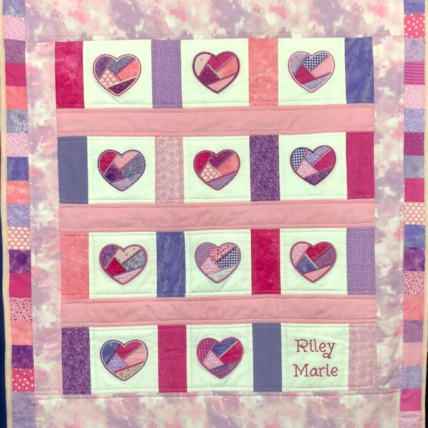 Crazy Patch Heart Machine Applique Design, Valentines Day Embroidery ...