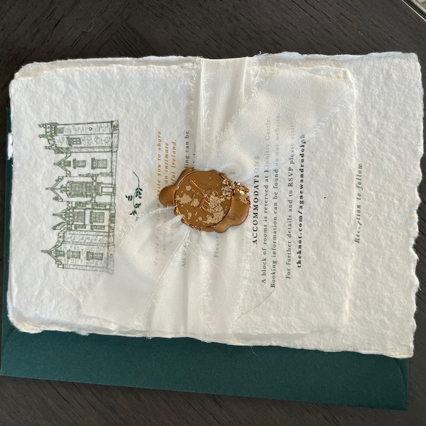 Josephine Monogram Wedding Programs, Wedding Stationery, Silk Ribbons ...