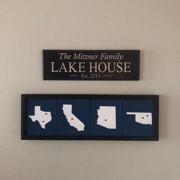 Four States Wall Art, Four States Wall Decor, Set of 4 State Prints or ...