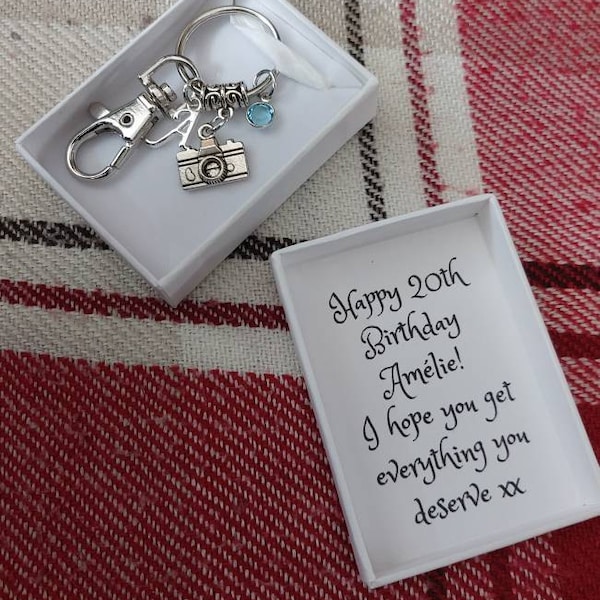 Camera Keychain, Personalised Gift, Photographer Gift, Photography ...