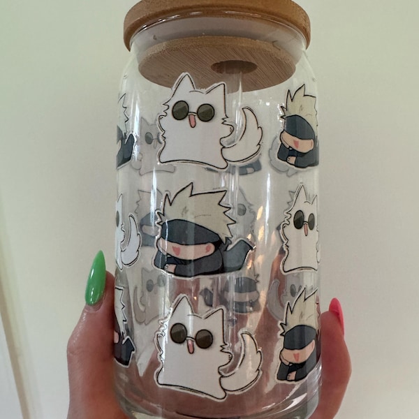 Satoru Gojo Jujutsu Kaisen Anime Glass Cup Gojo Glassware Perfect Anime ...