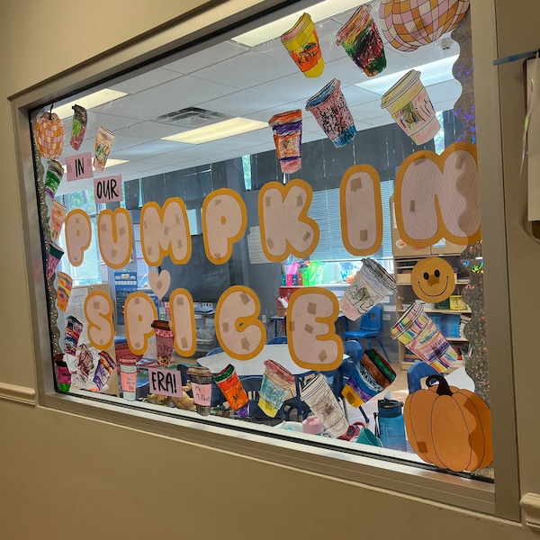 Fall Bulletin Board | Pumpkin Spice Bulletin Era Bulletin Board With ...