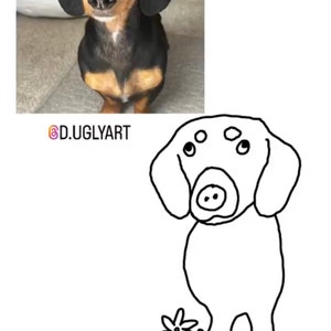 CUSTOM UGLY PORTRAIT Line Drawing Bad Portrait Line Art - Etsy