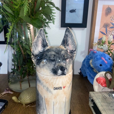 Personalized Dog Urn With Semi-spherical Cover, With Name or Without ...