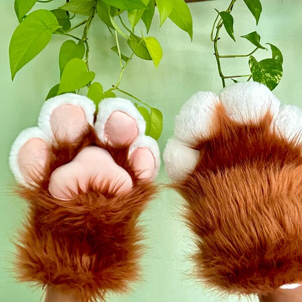 Fursuit Feet Furry Shoes Paw Rainbow Cosplay Slipper Straight Boots ...