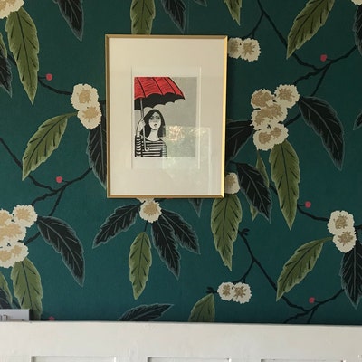 Flint Pink Tiger-animals-jungle-linocut-original - Etsy