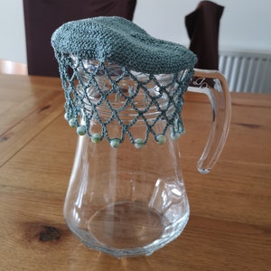 Vintage Inspired Beaded Jug Cover Deep Green | Etsy
