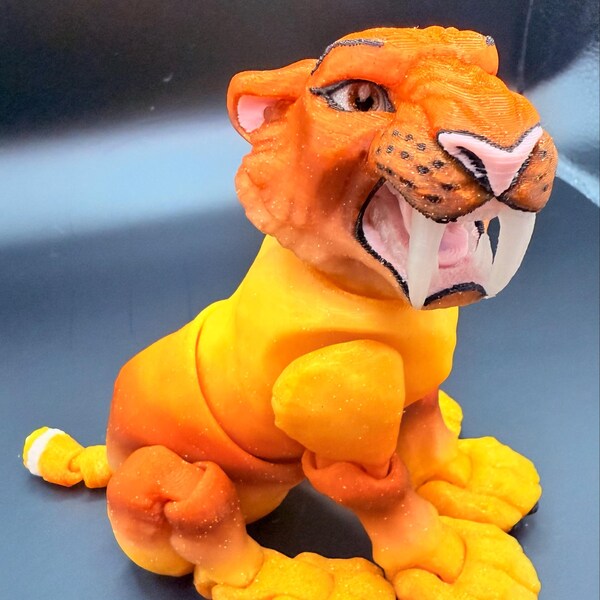 Custom Colors Tiger Toy, Figure, Fidget, 3D Printed, (made to Order ...