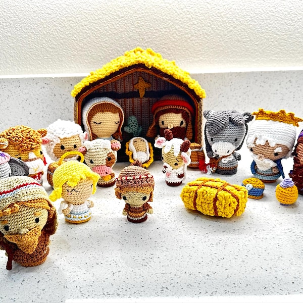 7-in-1 Nativity Crochet Pattern Set Stable Goatling Elephant DIY ...