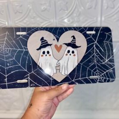 Cool Punk Checkered Skull License Plate Unique Car Accessories for Him ...