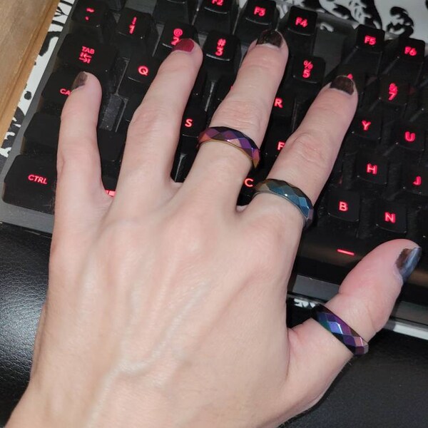 Buy 1 Get 1 Magnetic Rings, Gemstone Ring, Rose Quartz, Gift for Her ...