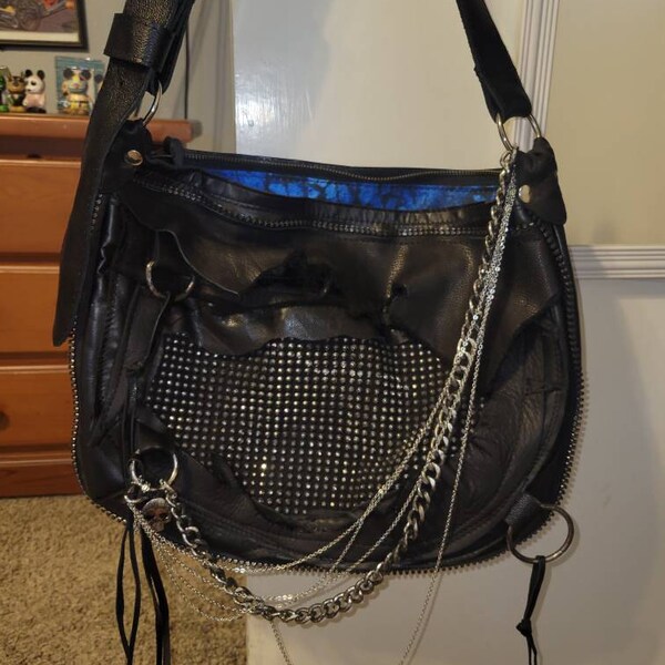 Green Bag Leather Hobo Bag Fringe Goth Designer Purse Sweet Smoke Bags ...