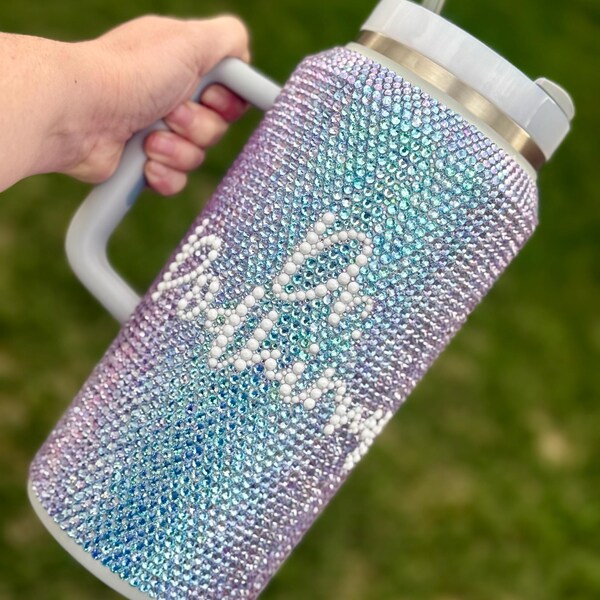 Blinged Out Neon Geode - 24 Oz Stainless Steel Tumbler - Etsy
