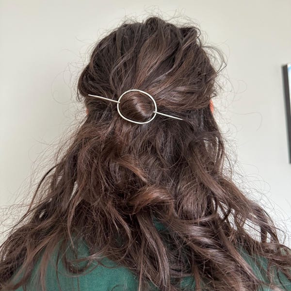 Bun Holder Hammered Hair Slide Small Hair Barrette Minimalist Hair Clip ...