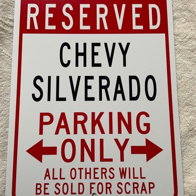 Impala Parking Sign Impala Sign Chevy Impala Impala Sign - Etsy