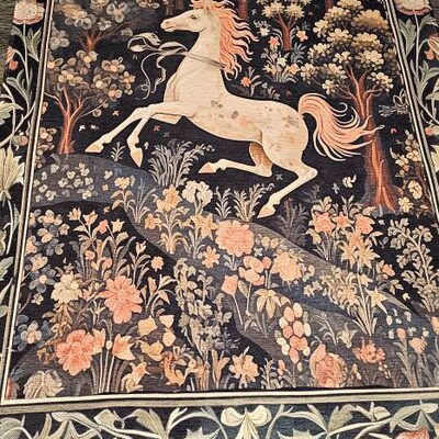 Dark Floral Cottagecore Rug Bohemian Aesthetic Living Room Home Decor ...