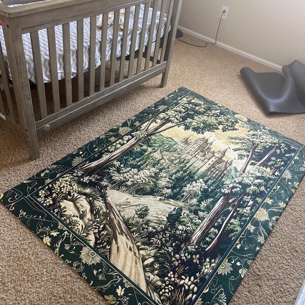 Celestial Cottagecore Floral Moth Rug Woodland Gothic Decor, Fairycore ...