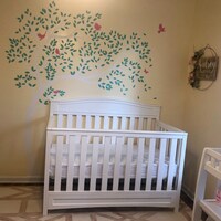 White Tree Wall Decals Nursery Large Wall Decal Kids Room Wall Art ...
