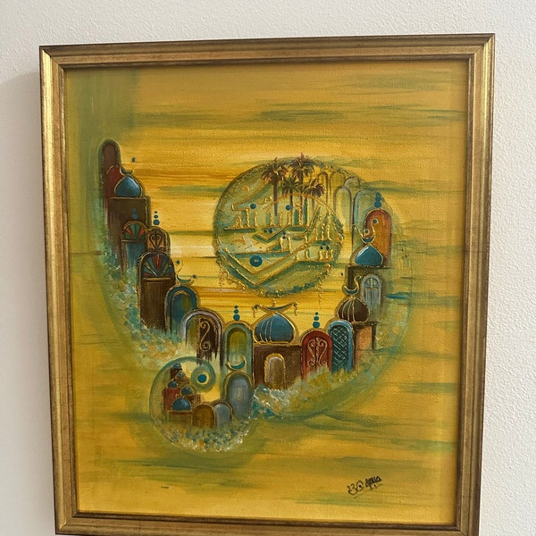 Original Iraqi Art. Acrylic on Canvas Board 25 by 30 Cm. Arabian Art ...
