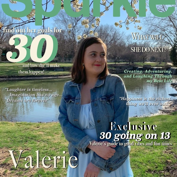 13 Going on 30 Custom Sparkle Magazine Cover - Etsy