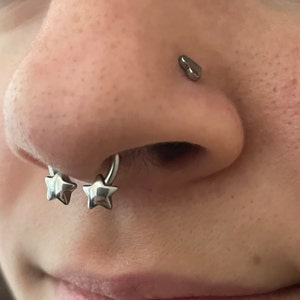 16G Stardust Septum Ring/daith Earring/septum Piercing/cartilage Hoop ...