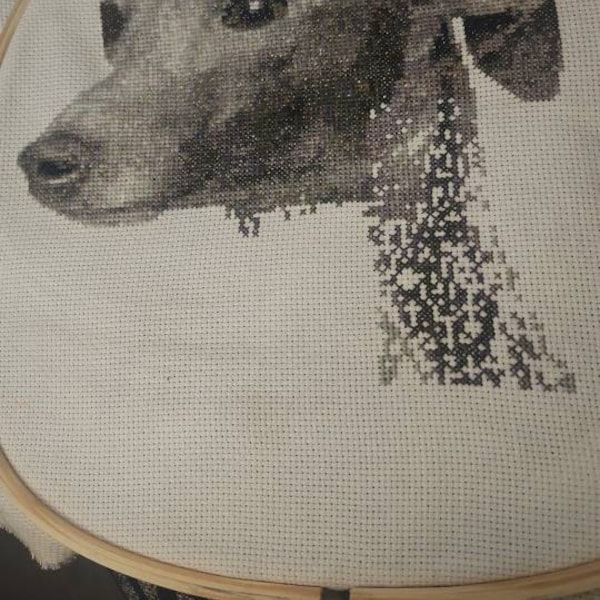 CROSS STITCH KIT- Greyhound 23cm X25cm 14 Count - Etsy