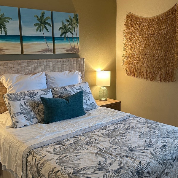 Large Raffia Wall Backdrop | Bohemian Bedroom Tapestry | Natural Living ...