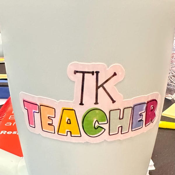 First Grade Teacher Sticker | Sparkly Holographic Teacher Sticker ...