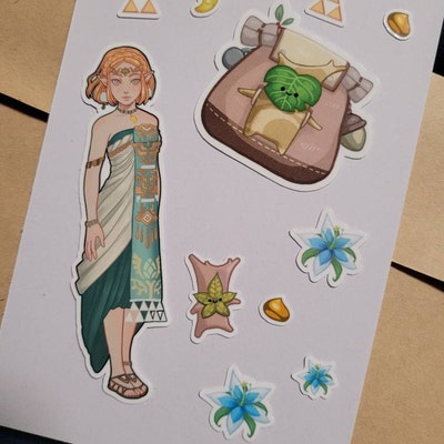 Totk Zelda Art Nouveau Waterproof Vinyl Sticker the Legend of Zelda ...