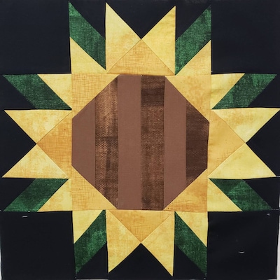 Sunflower Quilt Pattern, Instant PDF Download, Pieced Quilt Pattern - Etsy