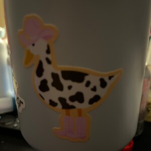 Pink Cowgirl Duck Sticker - Etsy