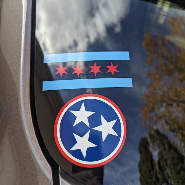 Vinyl Sticker Decal Tennessee Tristar Flag State American DIY Sign - Etsy