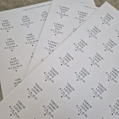 CIRCLE LOGO STICKERS 37mm 35 per Sheet // Custom Made With Your Design ...