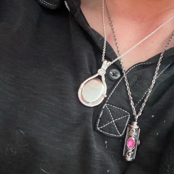 Real H2O Locket Just Add Water Photo Picture Oval Round Locket Engraved ...